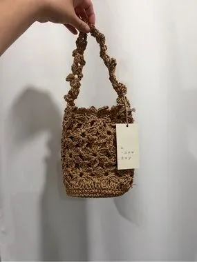 Target | Bags | Target Brown Crochet Flower Mini Tote | Poshmark